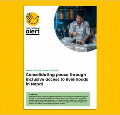 Consolidating peace through inclusive access to livelihoods in Nepal ...
