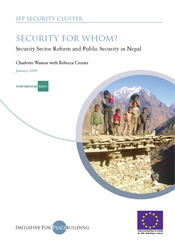 Security For Whom Security Sector Reform And Public Security In Nepal