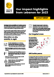Our impact highlights from Lebanon for 2023 - International Alert