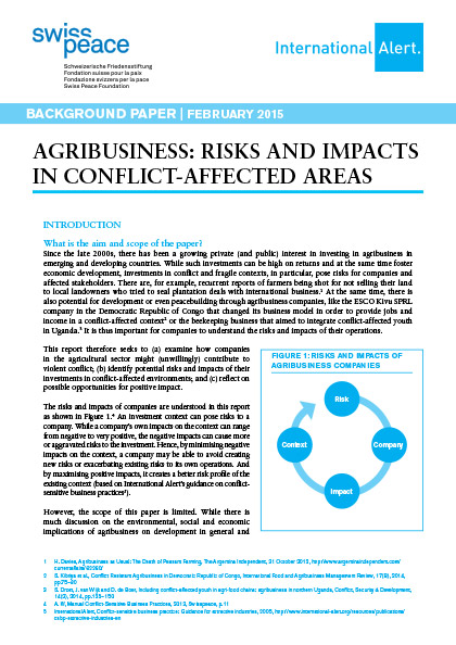 Agribusiness: Risks and impacts in conflict-affected areas ...