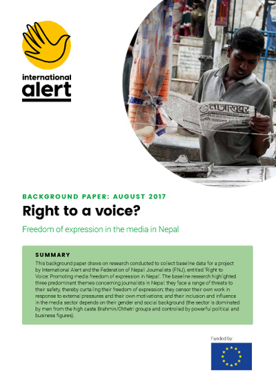 Right to a voice? Freedom of expression in the media in Nepal ...