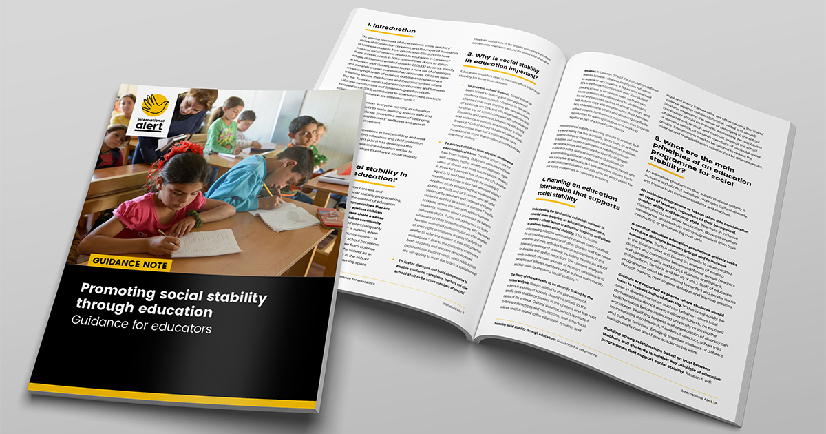 Promoting social stability through education: Guidance for educators ...